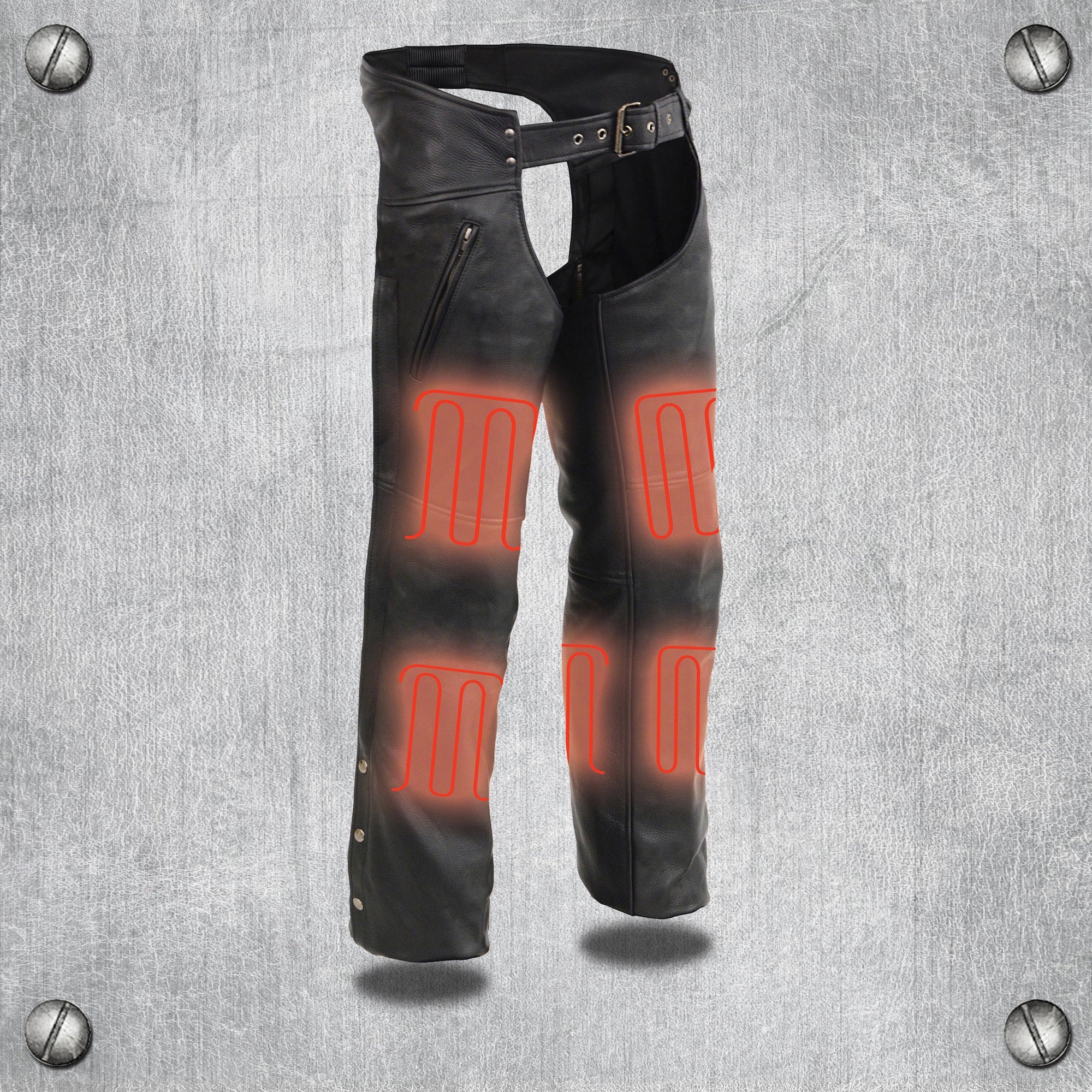 Men’s Heated Motorcycle Chaps | Eagle Leather